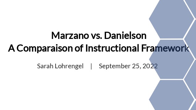 Marzano vs. DanielsonA Comparaison of Instructional at emaze Presentation Marzano vs. DanielsonA Comparaison of Instructional at emaze Presentation