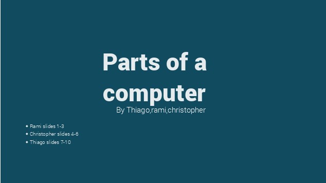 Parts of a computer at emaze Presentation