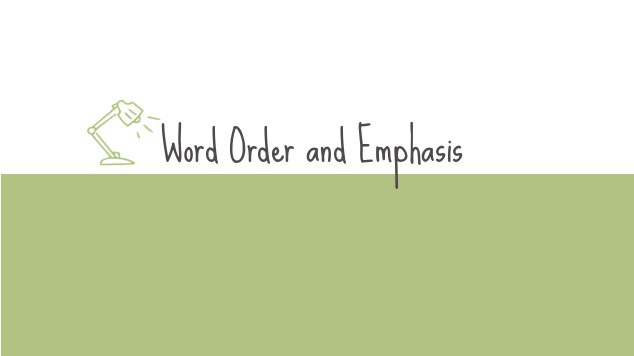 Word Order and Emphasis at emaze Presentation