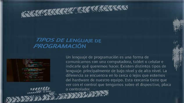TIPOS DE LENGUAJE DE PROGRAMACIÓN at emaze Presentation