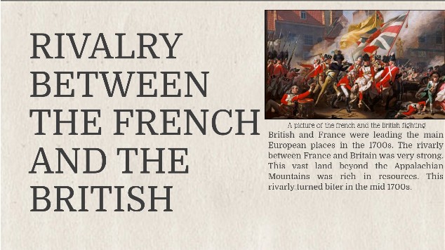 RIVALRY between the french and the british at emaze Presentation
