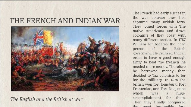 ThE French and Indian War at emaze Presentation