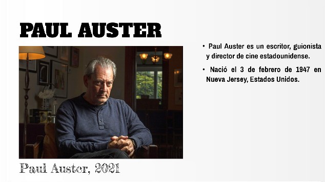 PAUL AUSTER at emaze Presentation