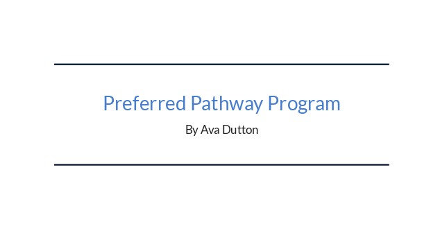 Preferred Pathway Program at emaze Presentation
