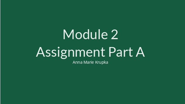 Module 2 Assignment at emaze Presentation