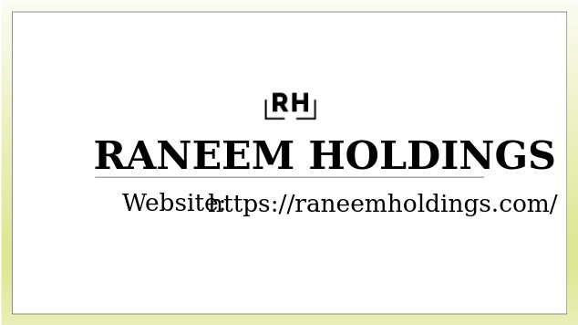 Raneem Holdings at emaze Presentation