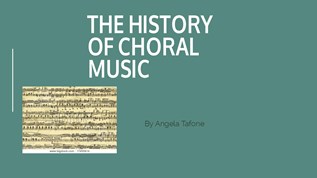 The history of choral Music at emaze Presentation
