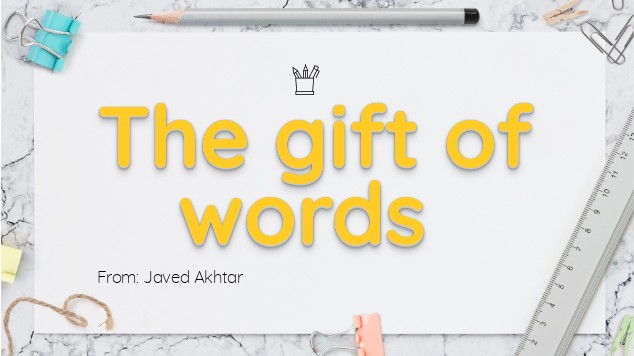 The gift of words at emaze Presentation