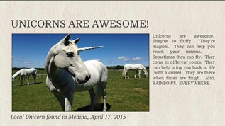 Unicorns at emaze Presentation