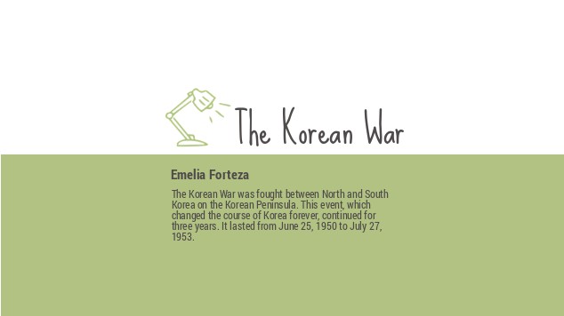 The Korean War at emaze Presentation