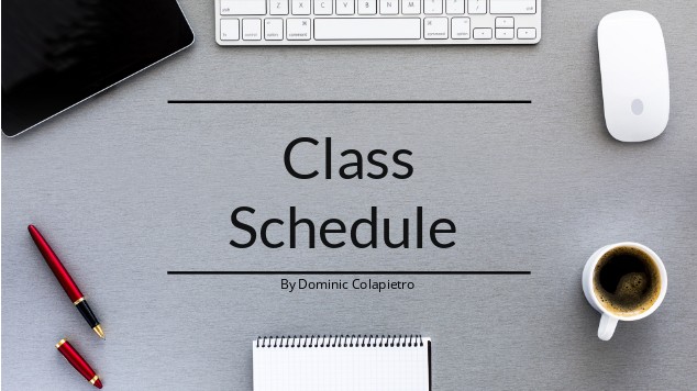 Class Schedule at emaze Presentation