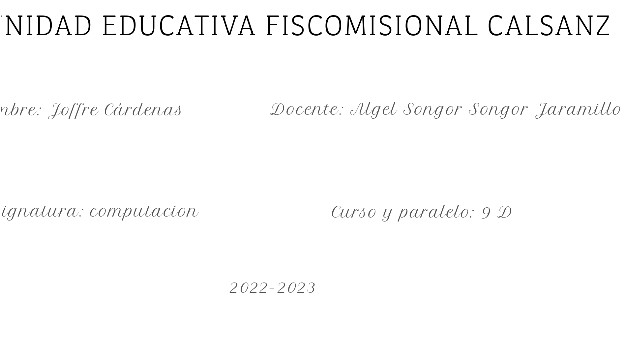 unidad educativa fiscomisional calsanz at emaze Presentation