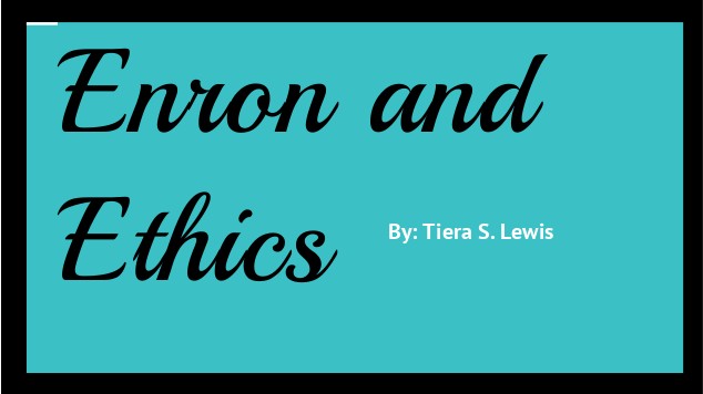 Enron and Ethics at emaze Presentation