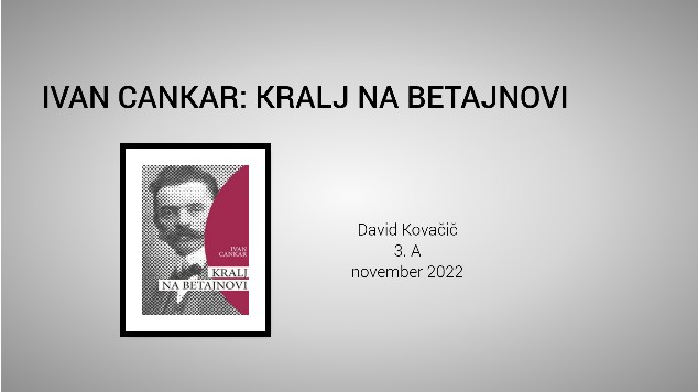 Ivan Cankar: Kralj na Betajnovi at emaze Presentation