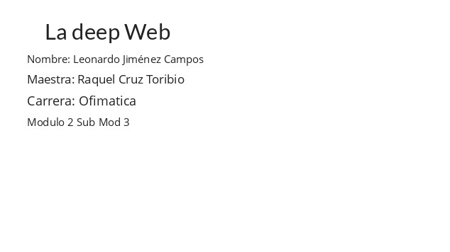 Deep web at emaze Presentation