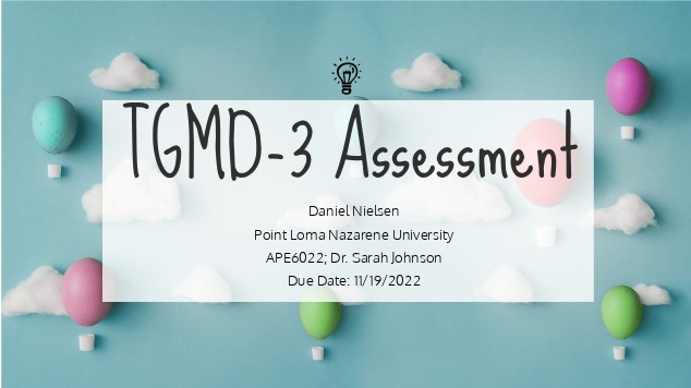 TGMD-3 Assessment at emaze Presentation