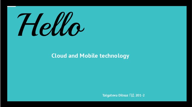 Cloud and Mobile technology at emaze Presentation
