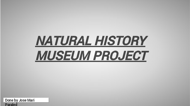 Natural history museum project at emaze Presentation