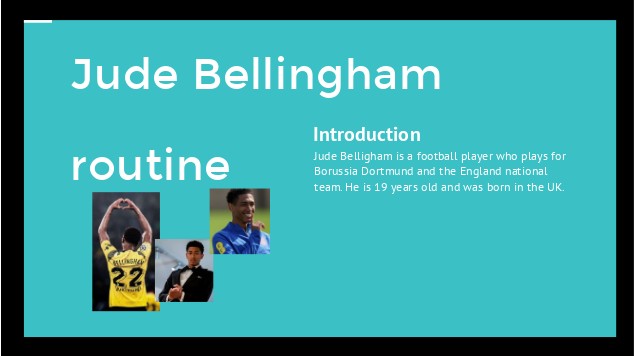 Jude Bellingham routine at emaze Presentation