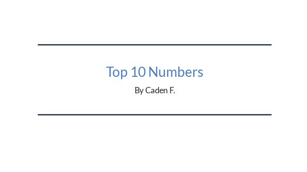 Top 10 Numbers at emaze Presentation