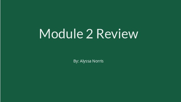 Module 2 Review at emaze Presentation