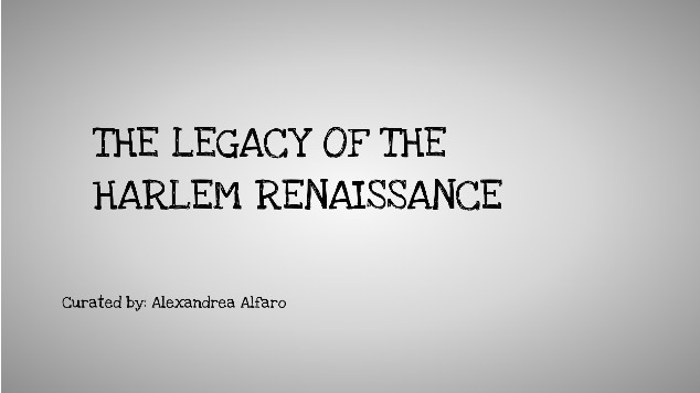 The legacy of the harlem renaissance at emaze Presentation