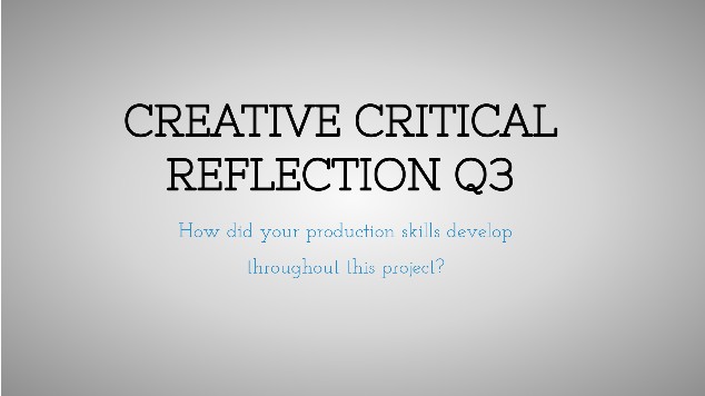 Creative Critical Reflection Q3 at emaze Presentation