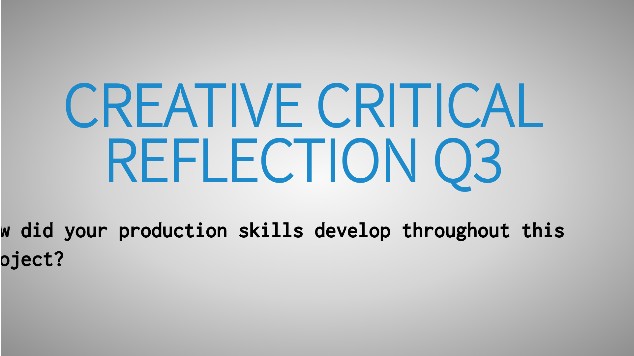Creative Critical Reflection Q3 at emaze Presentation
