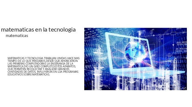 matematicas en la tecnologia at emaze Presentation
