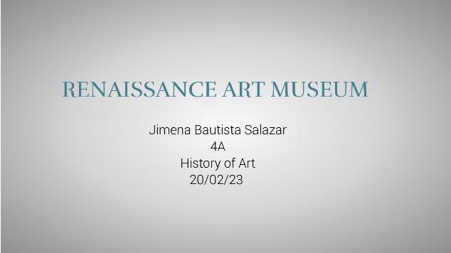 Renaissance ART Museum at emaze Presentation