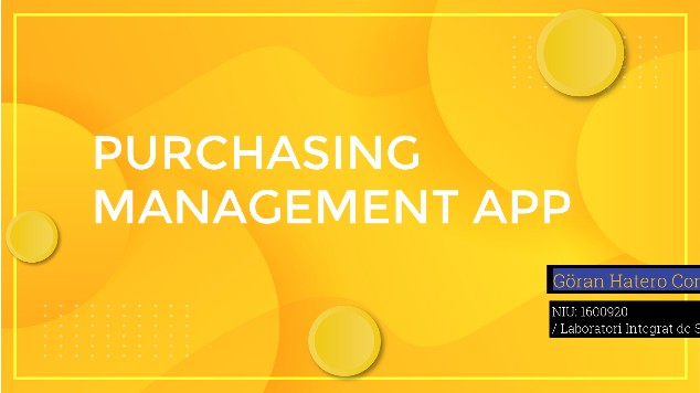 PURCHASING MANAGEMENT APP at emaze Presentation