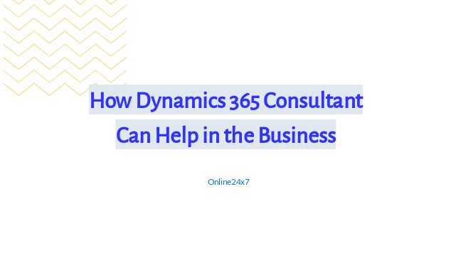 How Dynamics 365 Consultant Can Help in the Business at emaze Presentation