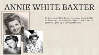 ANNIE WHITE BAXTER at emaze Presentation