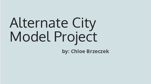 Alternate City Model Project at emaze Presentation