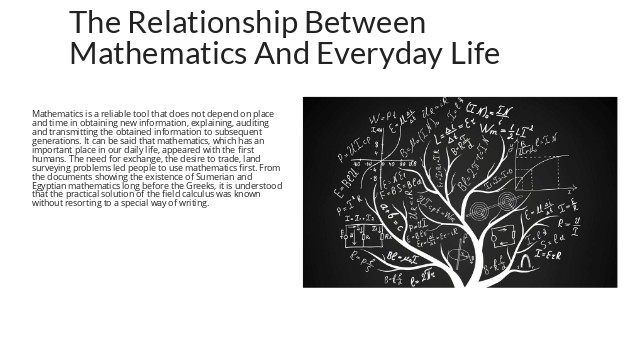 The Relationship Between Mathematics And Everyday Life at emaze ...
