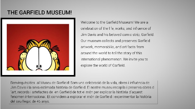 the Garfield Museum! at emaze Presentation