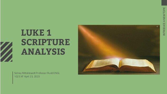 Luke 1 scripture Analysis at emaze Presentation