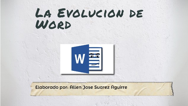 La Evolucion de Word at emaze Presentation