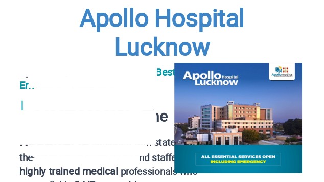 Best ICU Facility Hospital in Lucknow - Apollo Hospital at emaze ...