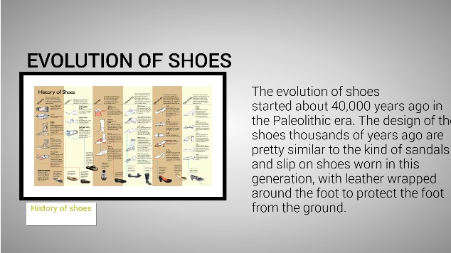 Evolution of Shoes at emaze Presentation