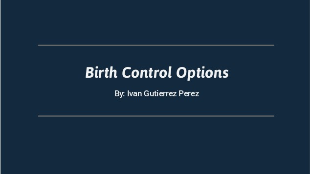 Birth Control Options at emaze Presentation
