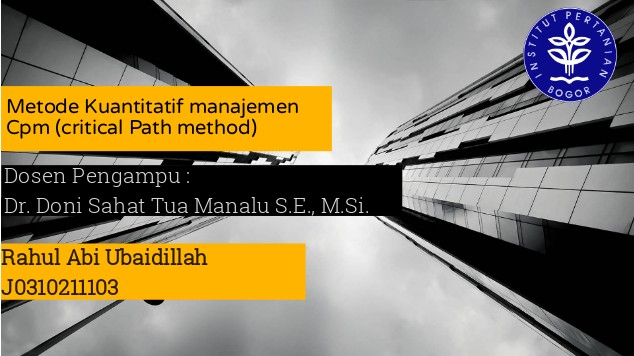 Metode Kuantitatif manajemen Cpm (critical Path method) at emaze ...