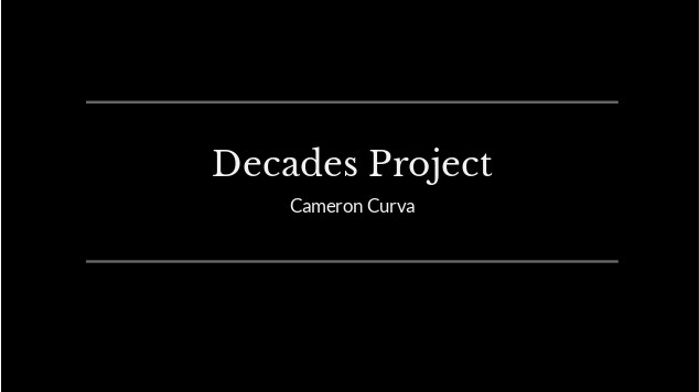 Decades Project at emaze Presentation