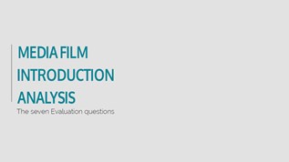 Media Self Analysis at emaze Presentation