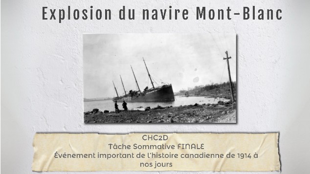 Explosion du navire Mont-Blanc at emaze Presentation