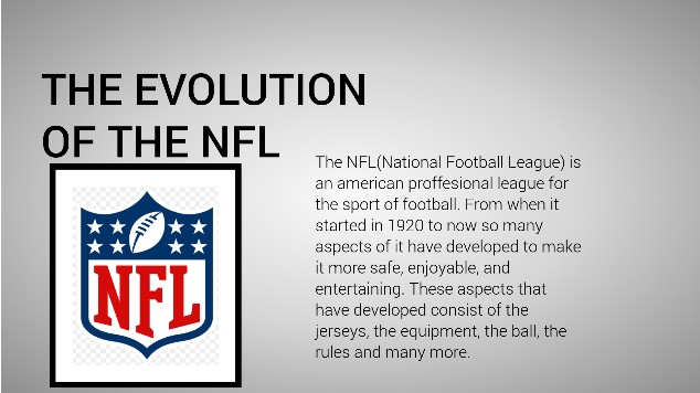 The Evolution of NFl at emaze Presentation