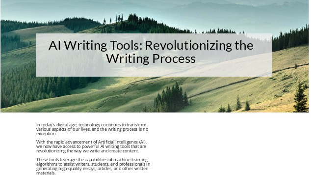 AI Writing Tools: Revolutionizing the Writing Process on emaze