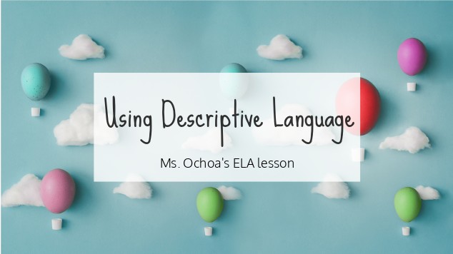 Using Descriptive Language at emaze Presentation