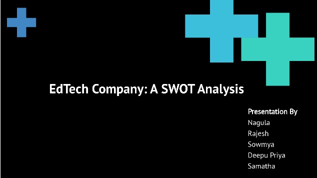 EdTech Company: A SWOT Analysis at emaze Presentation