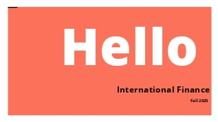 International Finance at emaze Presentation